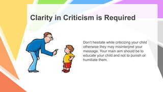 Contructive criticism to educate kids | PDF