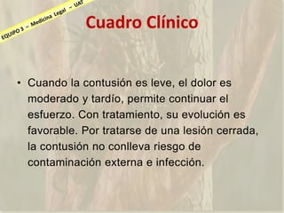 contusiones simple y profunda 1 - análisis de la traumatología de Jesús ...
