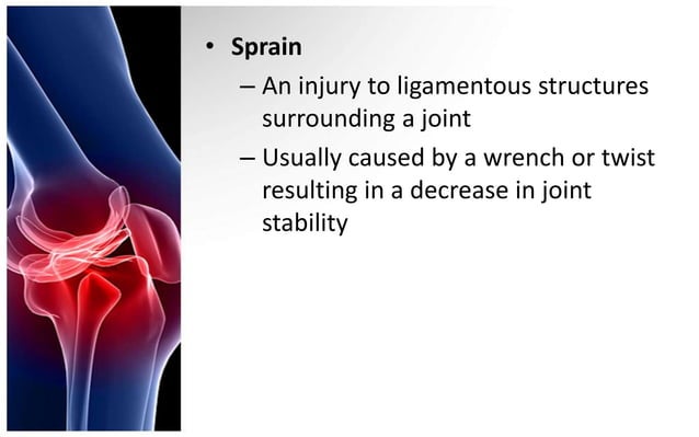 Contusions, strains and sprains | PPTX