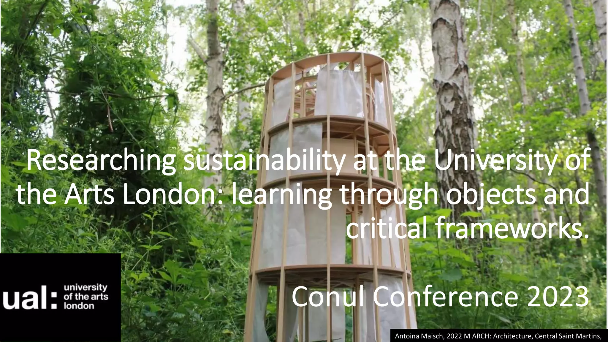 Researching sustainability at University of the Arts London: Learning ...