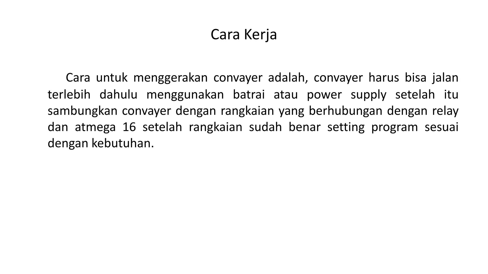 Convayer menggunakan Atmega 16 | PPTX