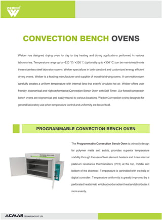 Convection bench oven main | PDF