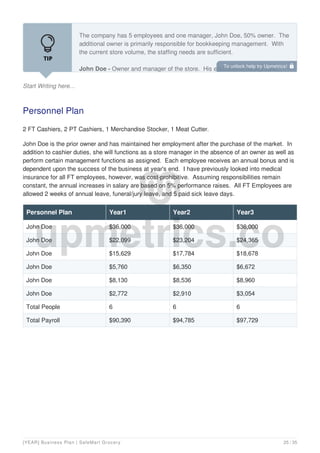 convenience store business plan example | PDF