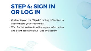 Conveniently Access Fubo TV with a Quick Sign-In Process.pptx ...
