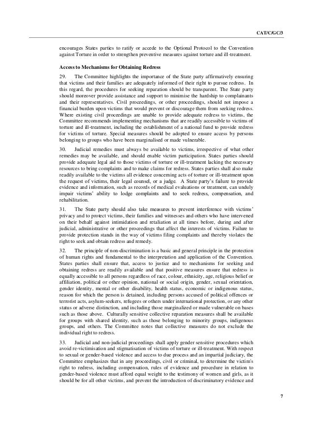 Convention Against Torture And Other Cruel Inhuman Or Degrading Trea…
