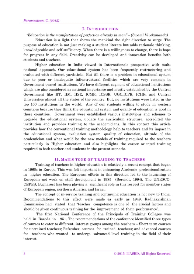 Conventional methods-of-training-to-teacher-and-its-impact-in-higher ...