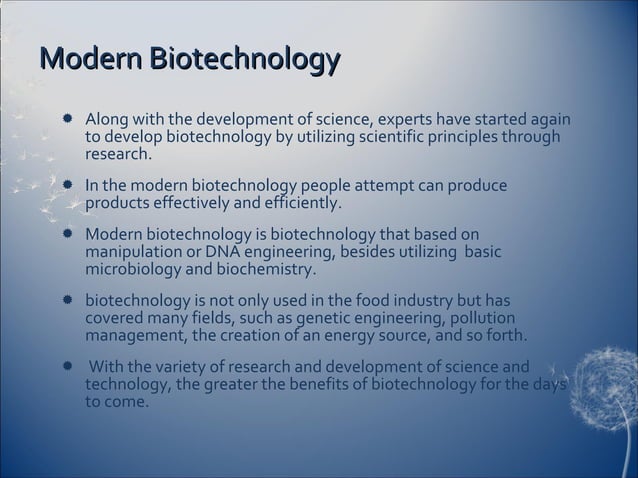 Conventional and modern biotechnology | PPT