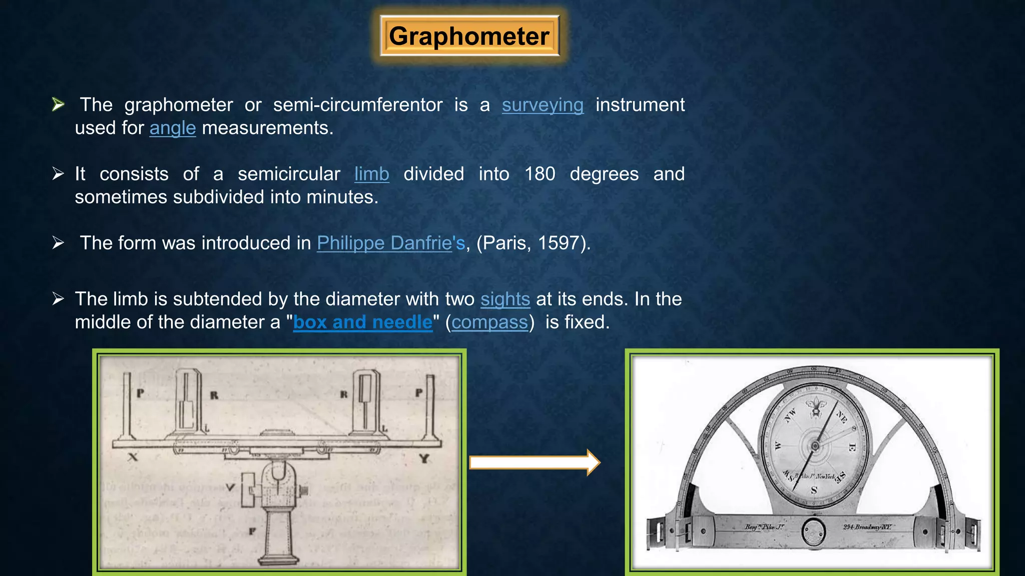 Conventional and modern surveying instruments | PPTX
