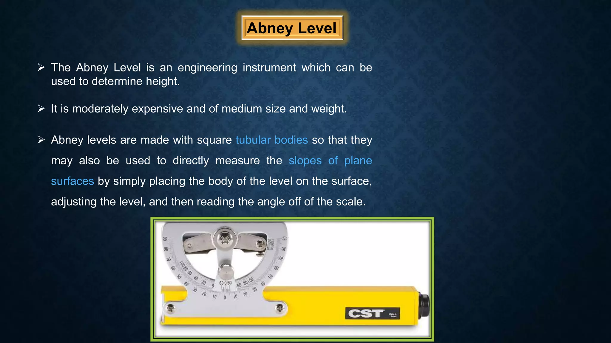 Conventional and modern surveying instruments | PPTX