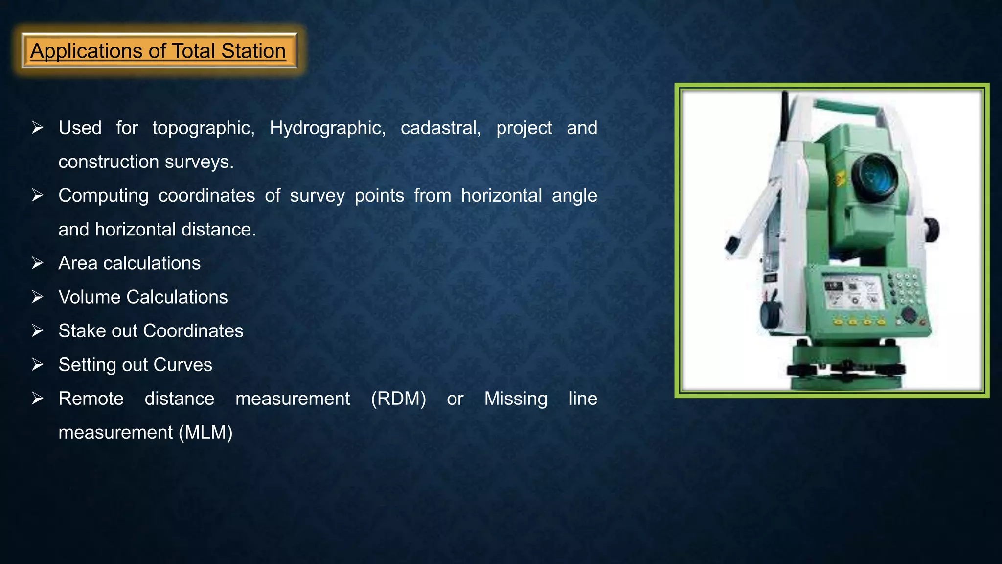 Conventional and modern surveying instruments | PPTX