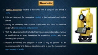 Conventional and modern surveying instruments | PPTX