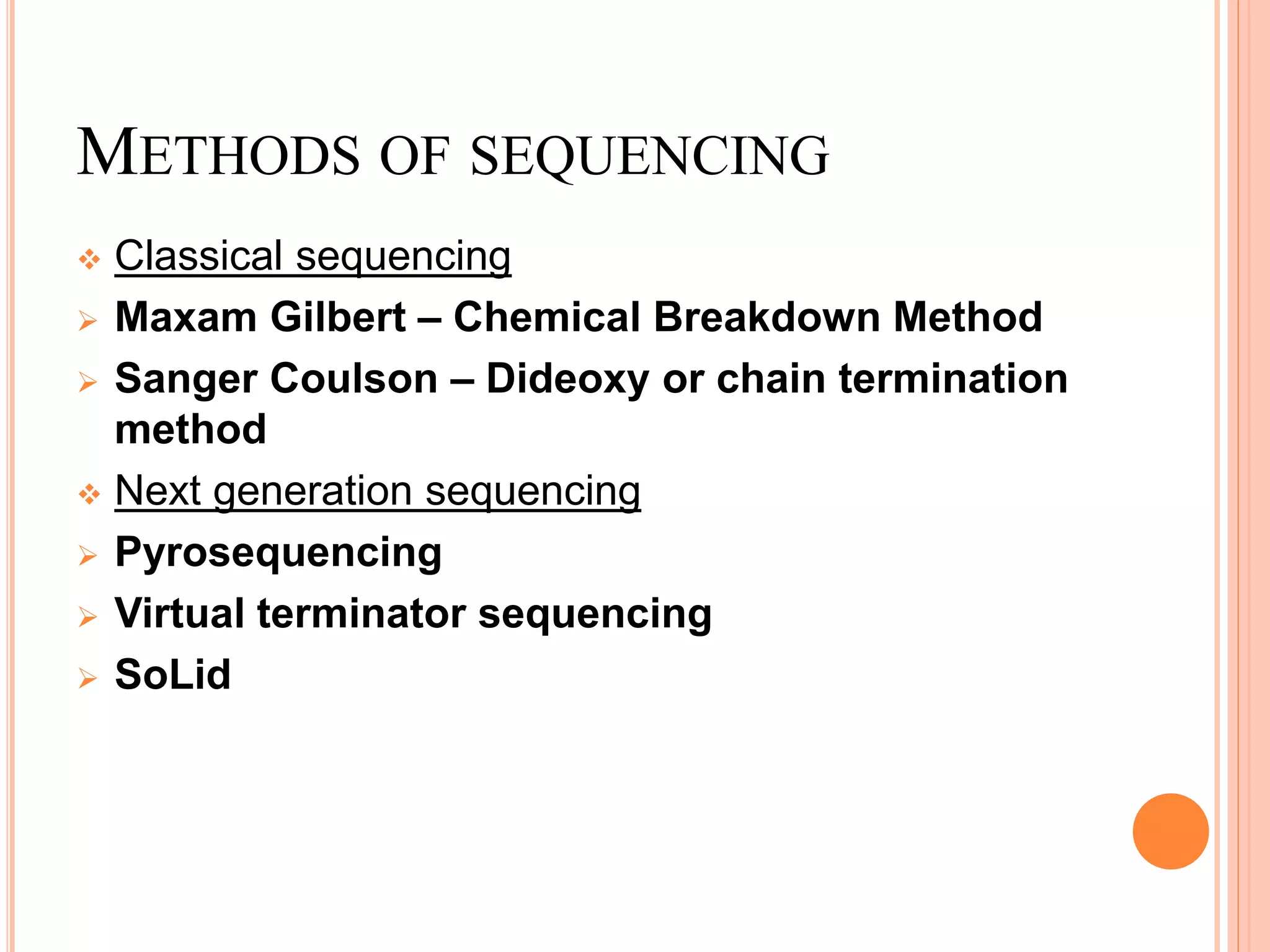 Conventional and next generation sequencing ppt | PPTX