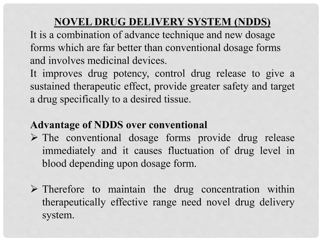 Conventional and novel drug delivery system. | PPTX | Pharmaceutical ...