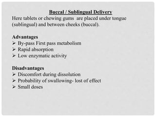 Conventional and novel drug delivery system. | PPTX