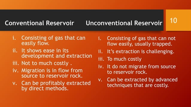 Conventional and Unconventional Reservoirs | PPTX | Chemistry | Science