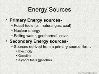 Conventional energy sources | PPT
