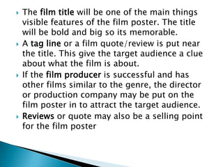 Conventional film poster traits | PPTX