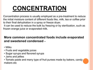 Conventional food processing techniques | PPTX | Food & Drink
