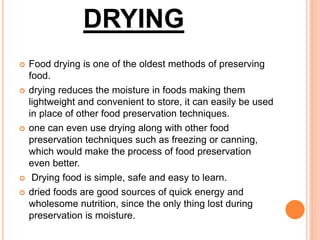 Conventional food processing techniques | PPTX | Food & Drink