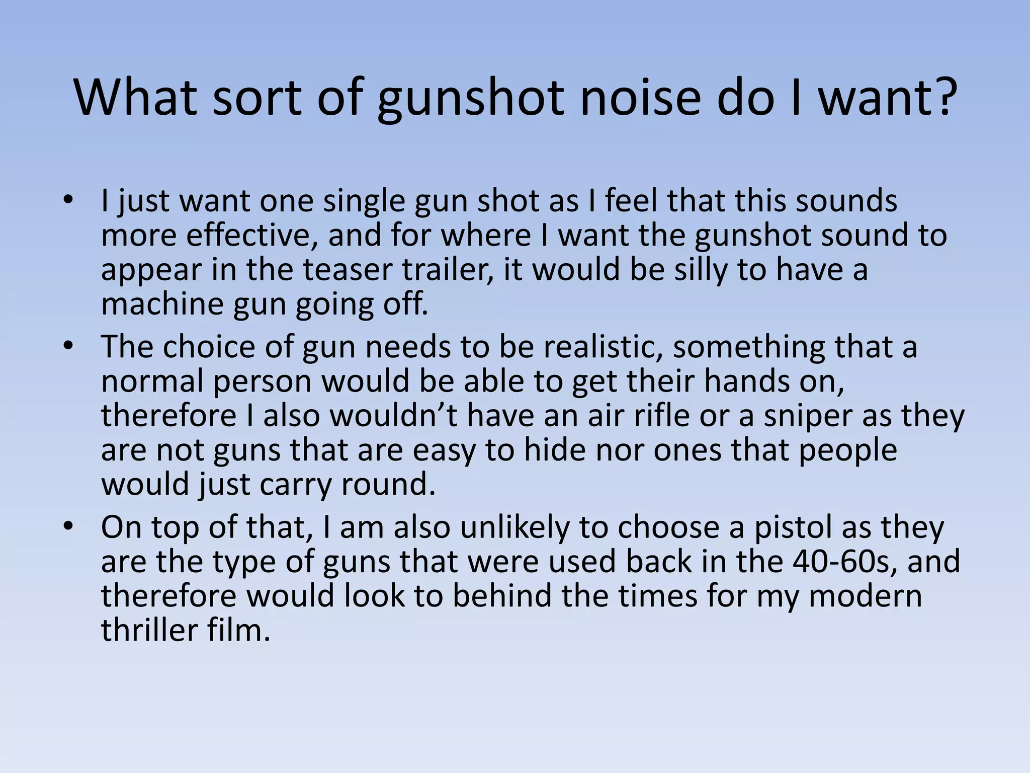 Conventional gunshot sounds | PPT