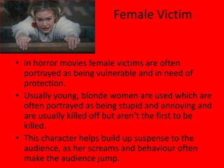 Conventional horror film characters | PPTX