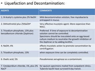 Conventional lab diagnosis of tb | PPTX