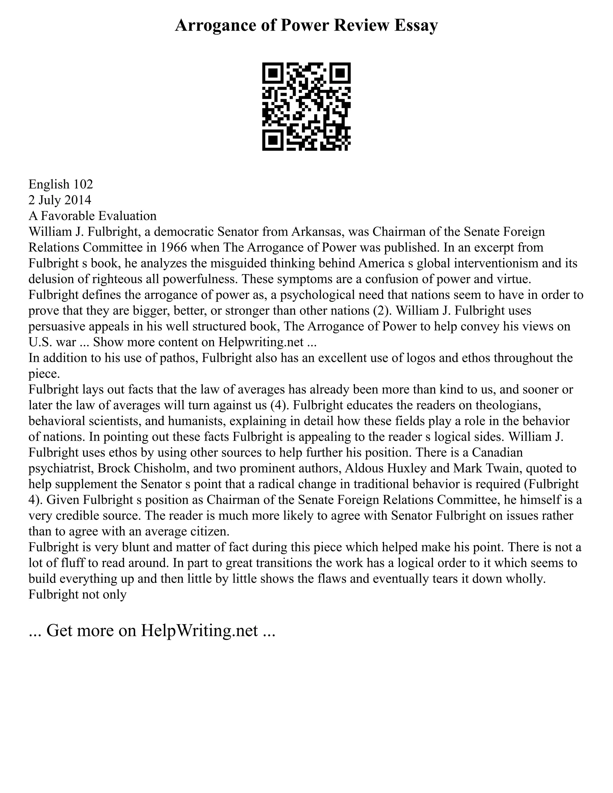 Conventional Language Sample APA Essay With No | PDF