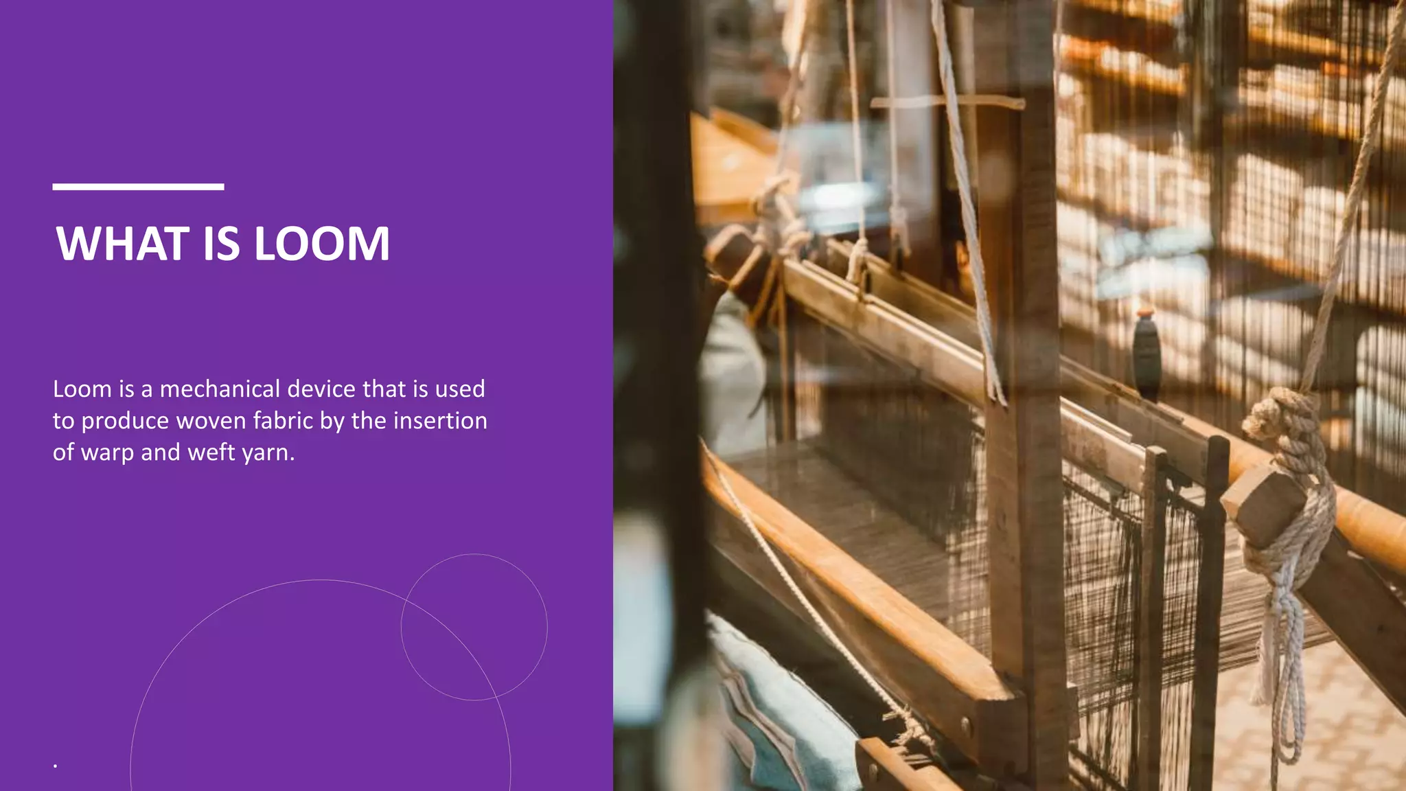 Conventional loom in textile | PPTX