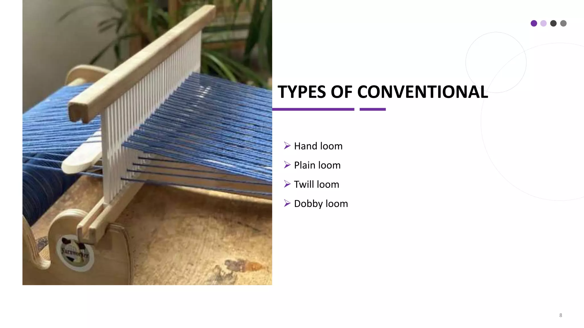 Conventional loom in textile | PPTX