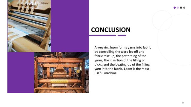 Conventional loom in textile | PPTX