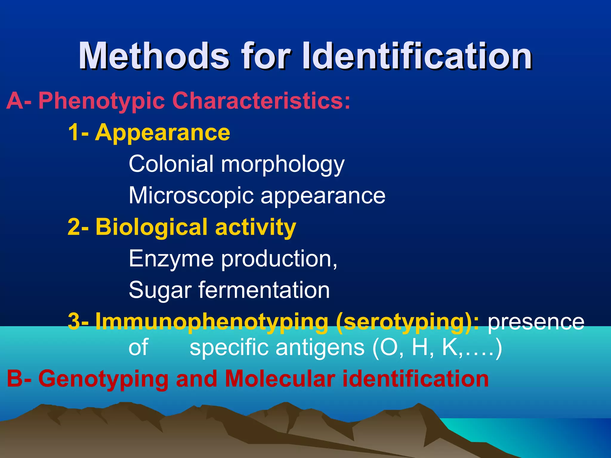 Conventional methods for bacterial identification | PPT