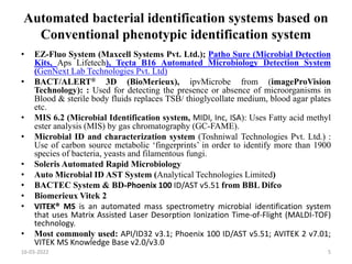 Conventional methods for identification and characterization of ...