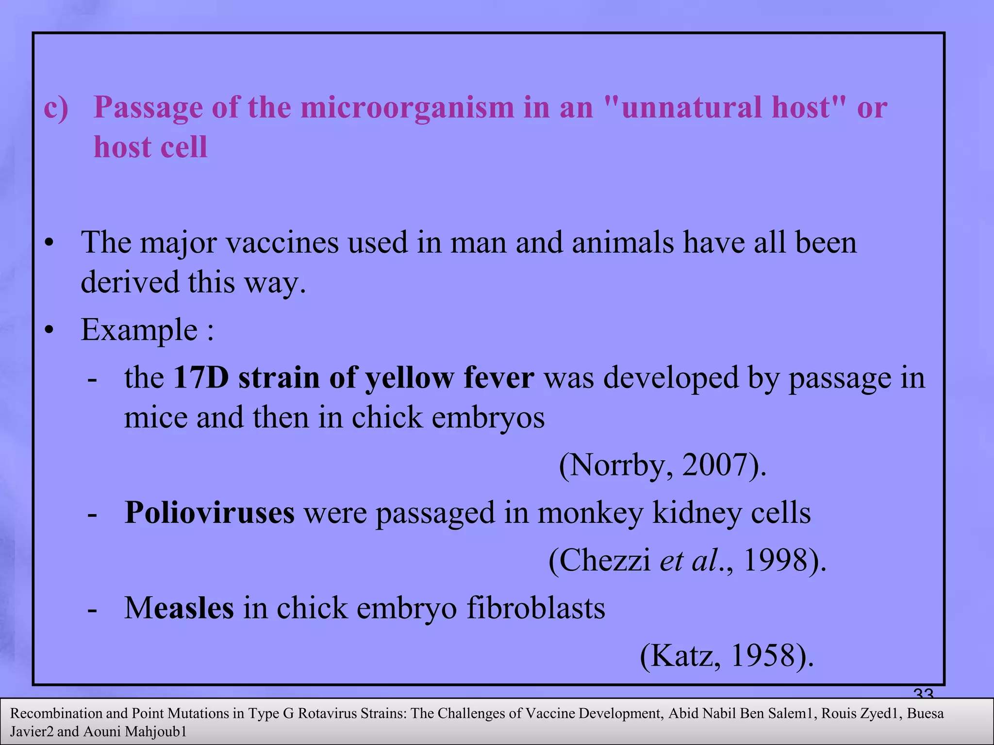 Conventional methods of animal vaccine production | PPTX