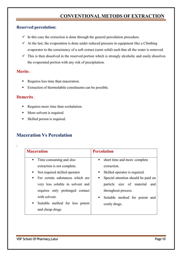 Conventional methods of extraction ppt | PPTX