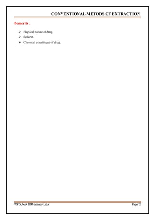 Conventional methods of extraction ppt | PPTX