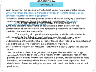 Conventional & newer aspects in taxonomy | PPTX