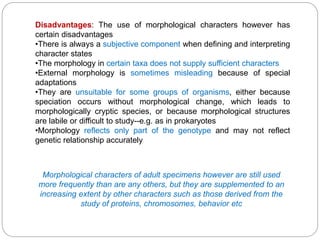 Conventional & newer aspects in taxonomy | PPTX