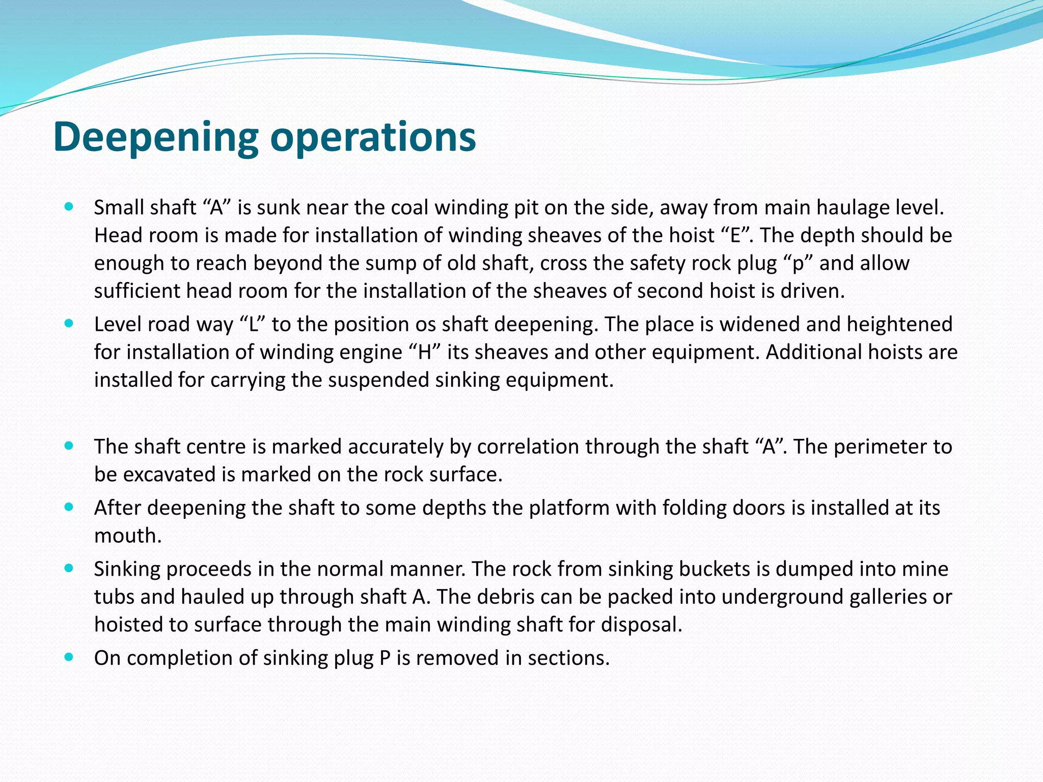 Conventional shaft sinking by manual means | PPTX