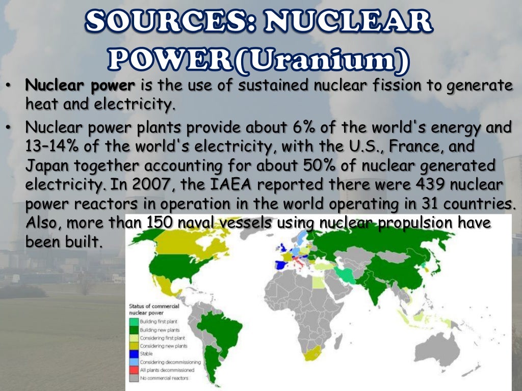 Conventional sources of energy