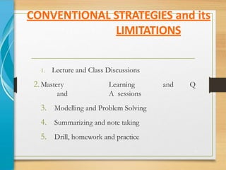 conventional strategies and its limitations in teaching science.pptx