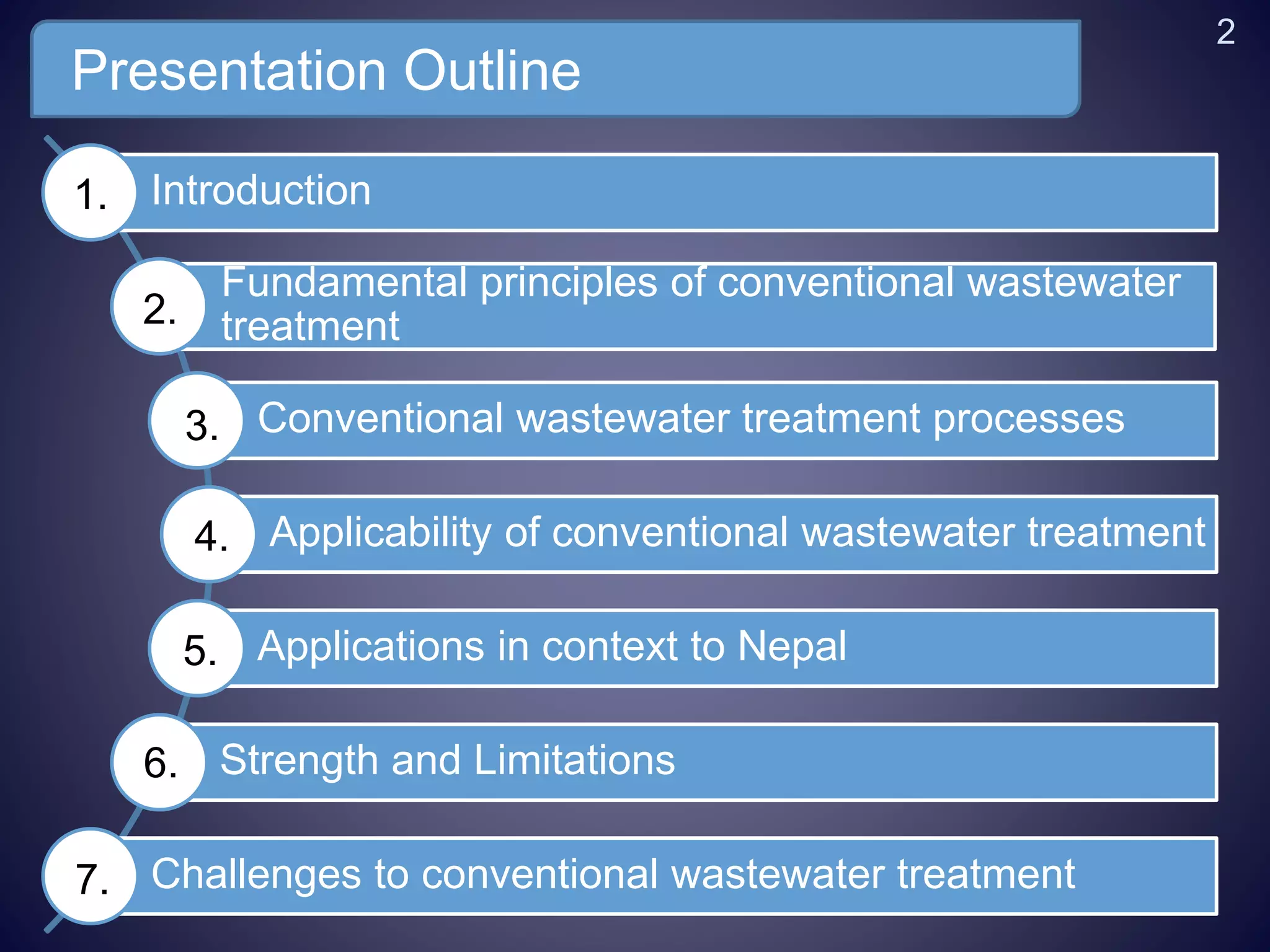 Conventional wastewater treatment | PPTX