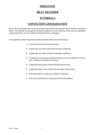 Convection and Radiation Heat Transfer Tutorial | PDF