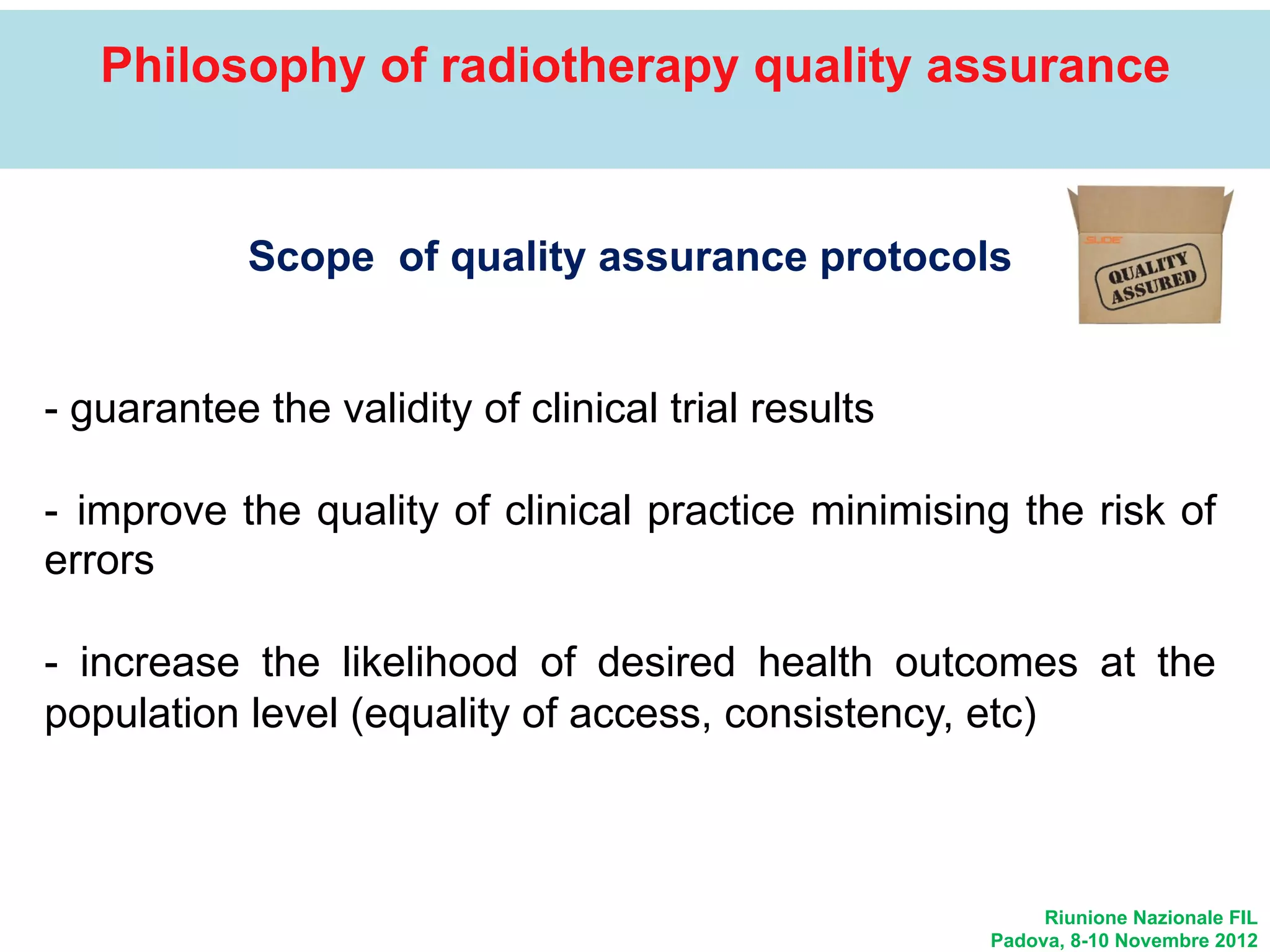 Quality Assurance in Radiotherapy | PDF