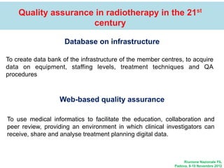 Quality Assurance in Radiotherapy | PDF