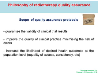 Quality Assurance in Radiotherapy | PDF
