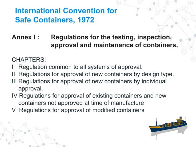 Convention for safe containers | PPTX | Law
