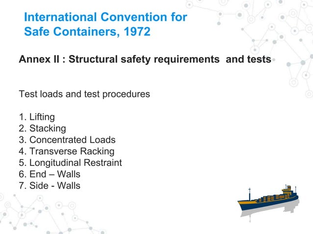 Convention for safe containers | PPTX | Law