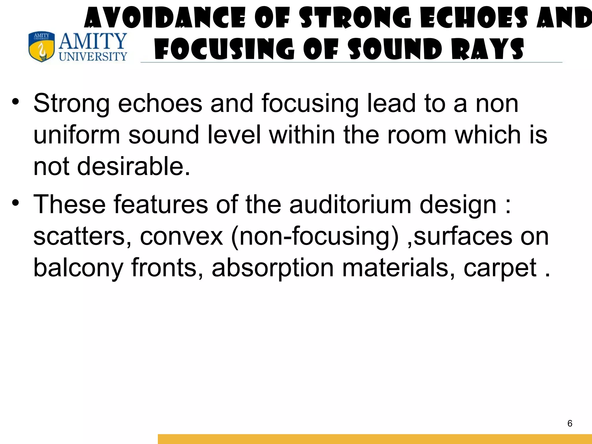Convention hall interior acoustics | PPT