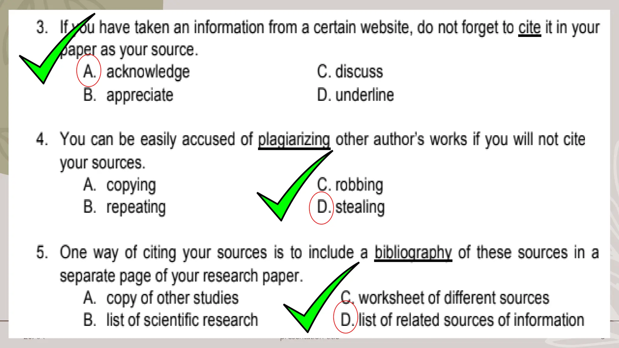 CONVENTION IN CITING SOURCES GRADE 8 LESSON | PDF