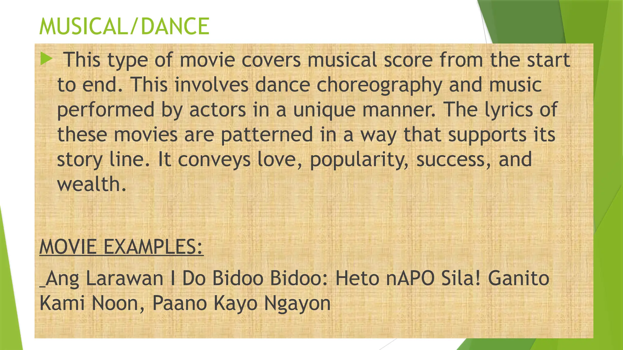 CONVENTION OF FILMS ENGLISH. for grade 6 | PPTX